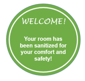 4″ Sanitized Room Removable Stickers 1,000 Per Roll